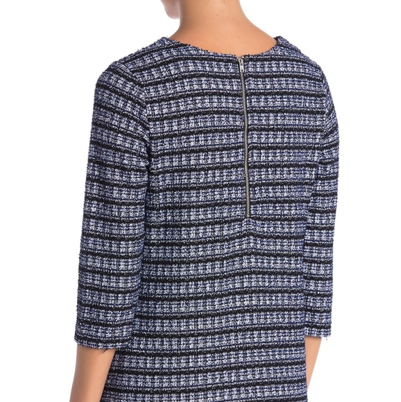 MELLODAY | Tops | Nwt Melloday 34 Sleeve Structured Tweed Top Blue ...